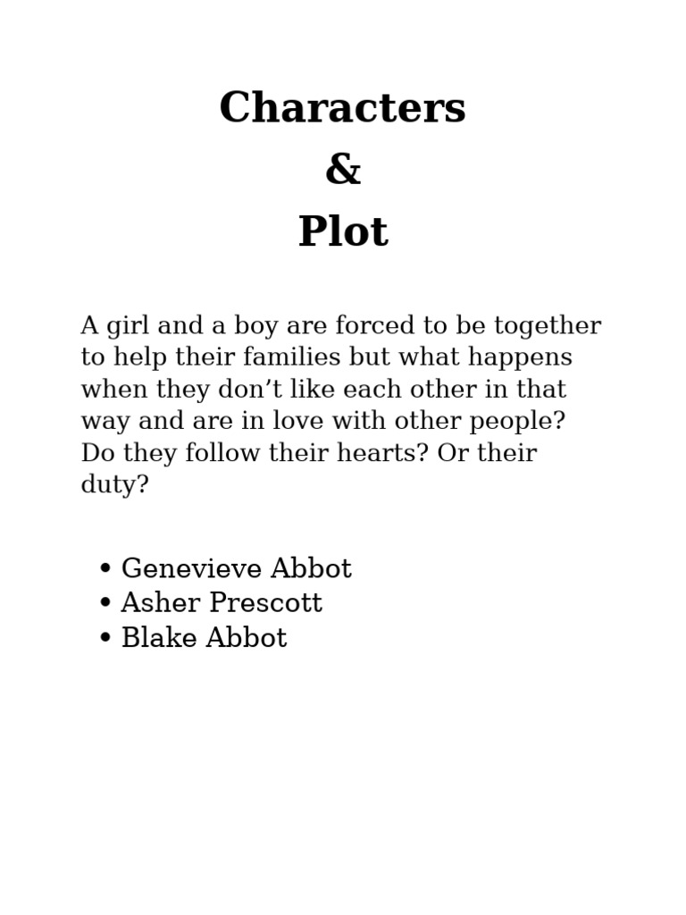 Characters & Plot | PDF