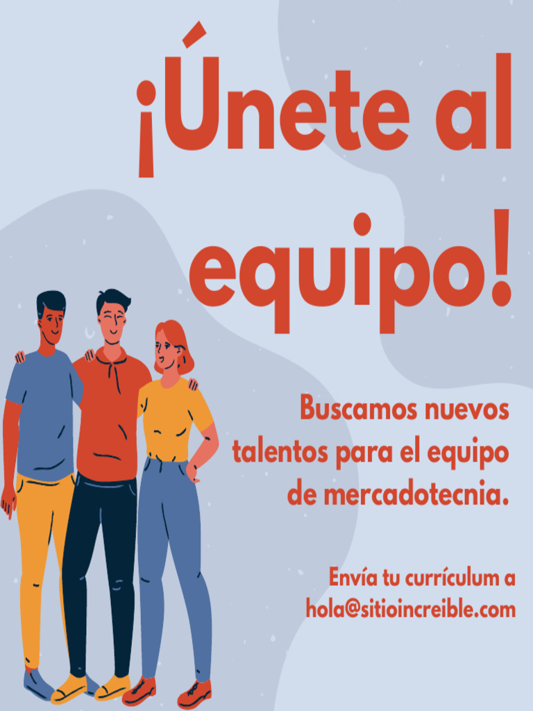 Únete Al Equipo Post Sobre Búsqueda de Empleo Rojo PDF | PDF