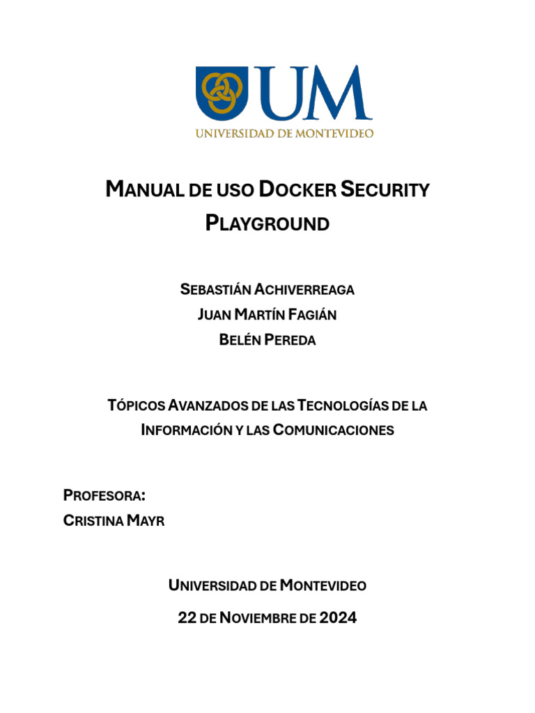Manual de uso Docker Security Playground | PDF | Microsoft Windows | Mac OS