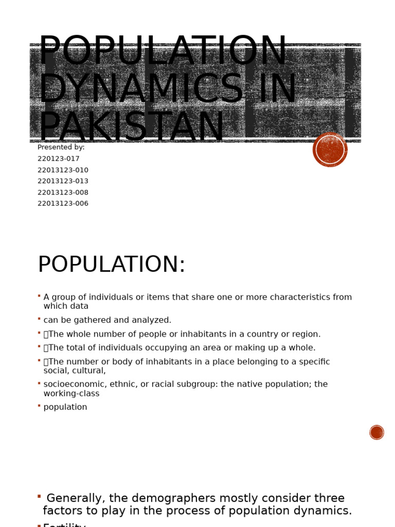 Population Dynamics | PDF | Human Migration | Population