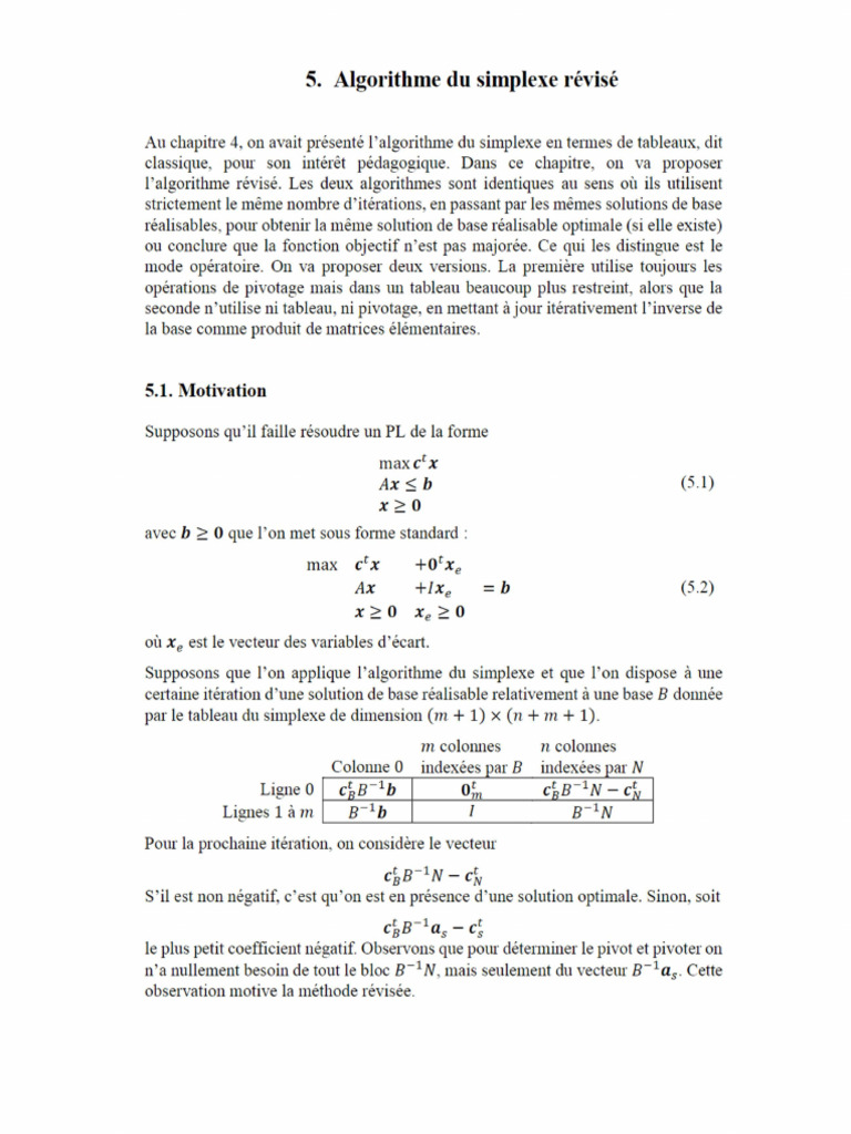 Methode Revise Simplexe | PDF