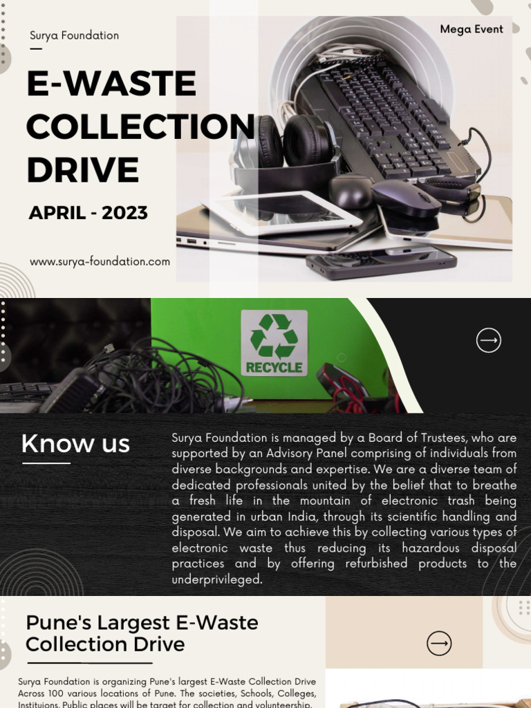 E-Waste Collection Drive - Compressed | PDF | Electronic Waste | Waste ...