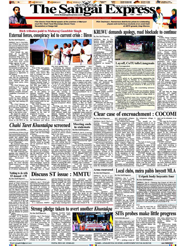 Sangai Express 10-01-2025 | PDF