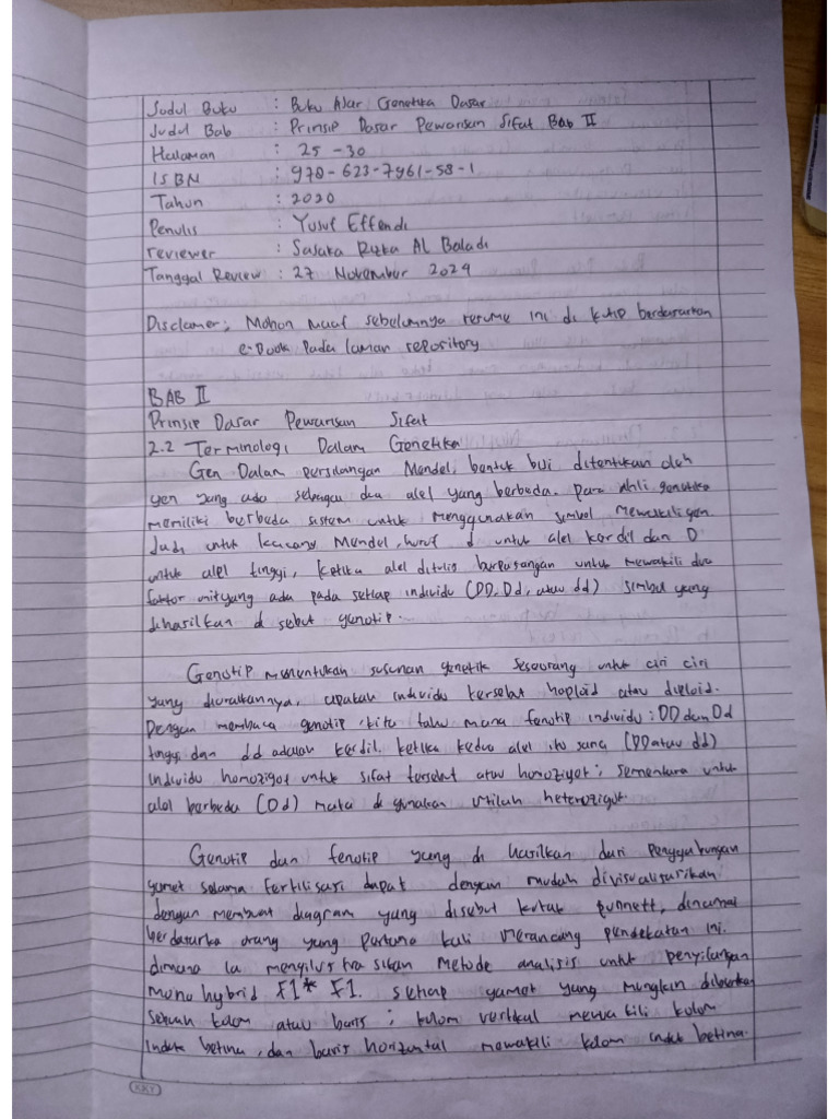 Pewarisan Sifat Genotipe Fenotipe | PDF