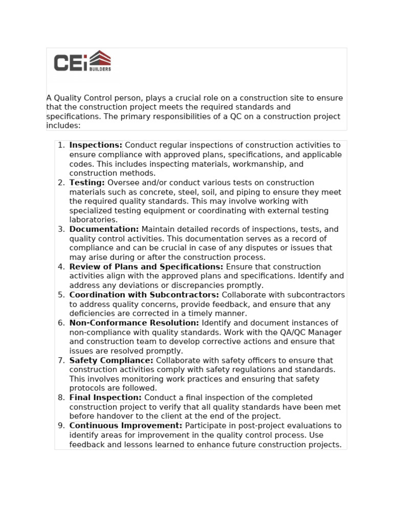 A Quality Control Person | PDF | Specification (Technical Standard ...