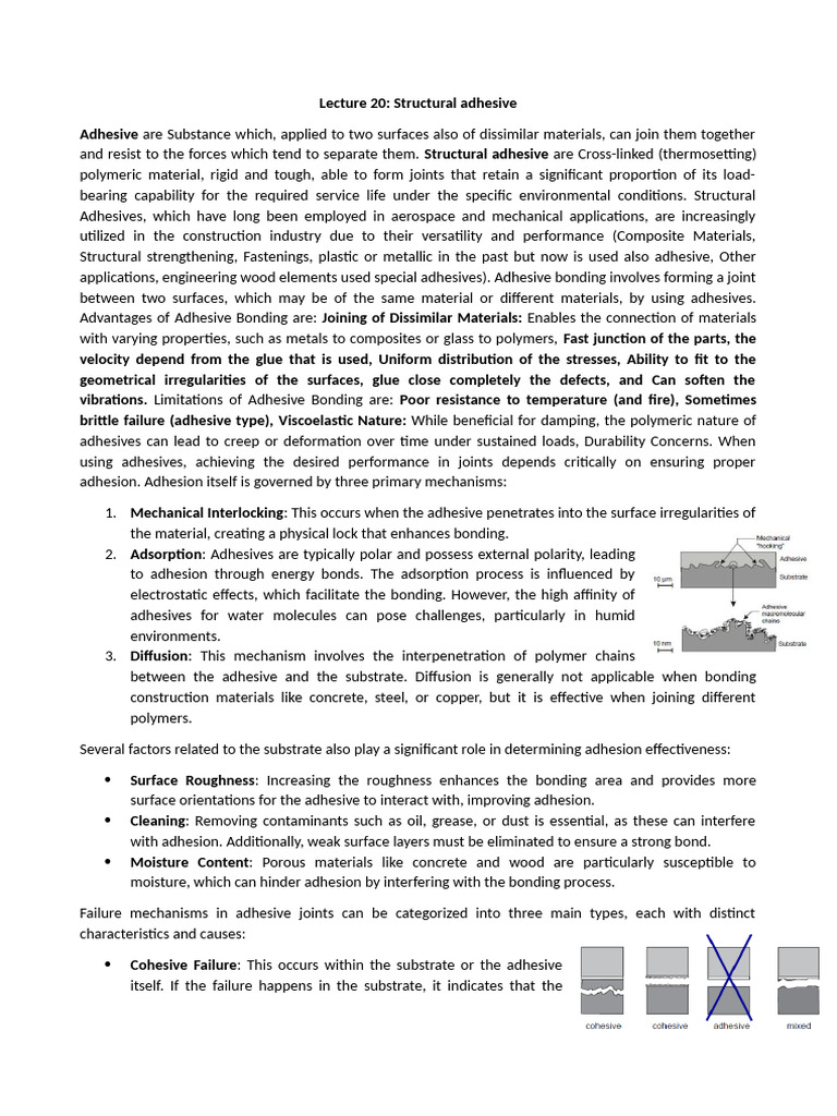 Lecture20 Structural Adhesive | PDF | Adhesive | Epoxy