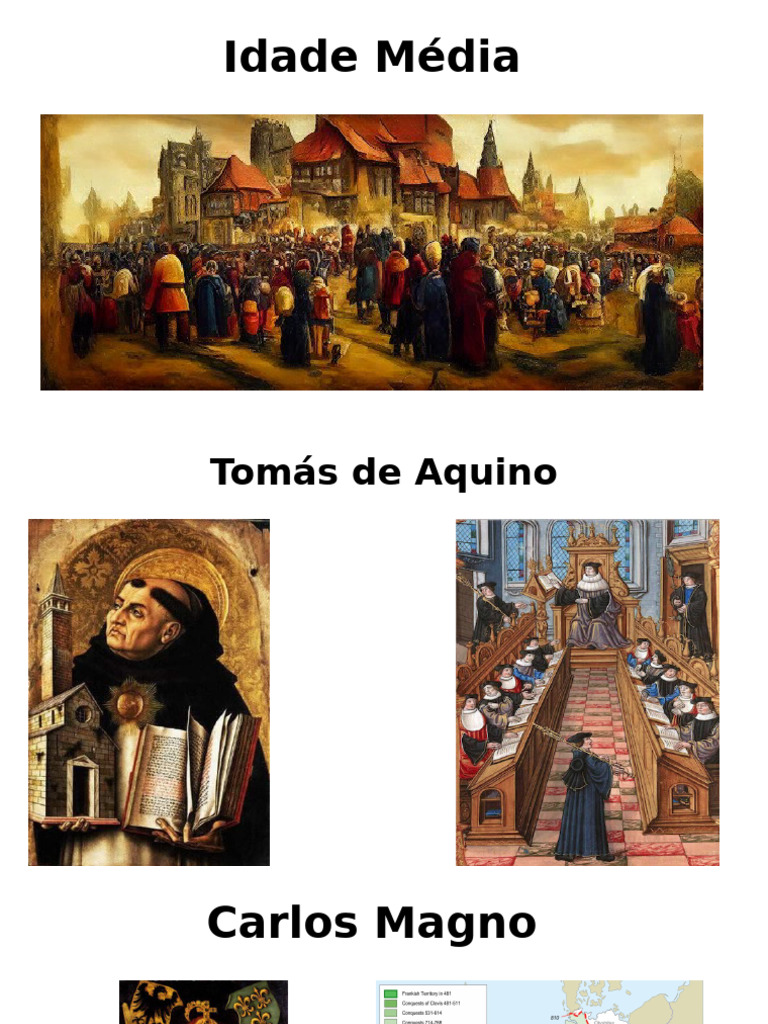 Idade Média: Tomás de Aquino e Carlos Magno | PDF