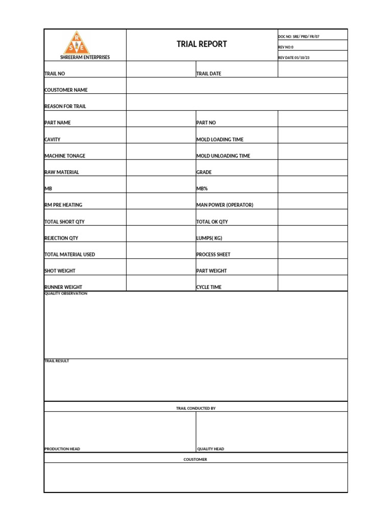 02 Trail Report Sre Ppap | PDF