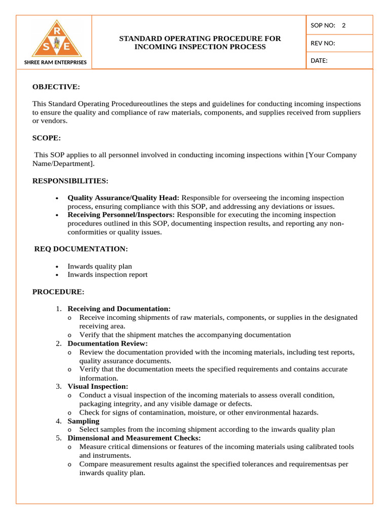 Final Sop Format | PDF | Packaging And Labeling | Quality Assurance