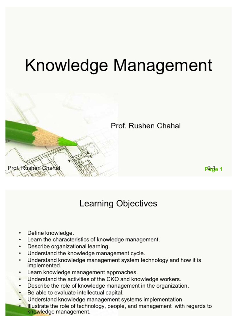 Management Support Systems Knowledge Management Pdf Knowledge
