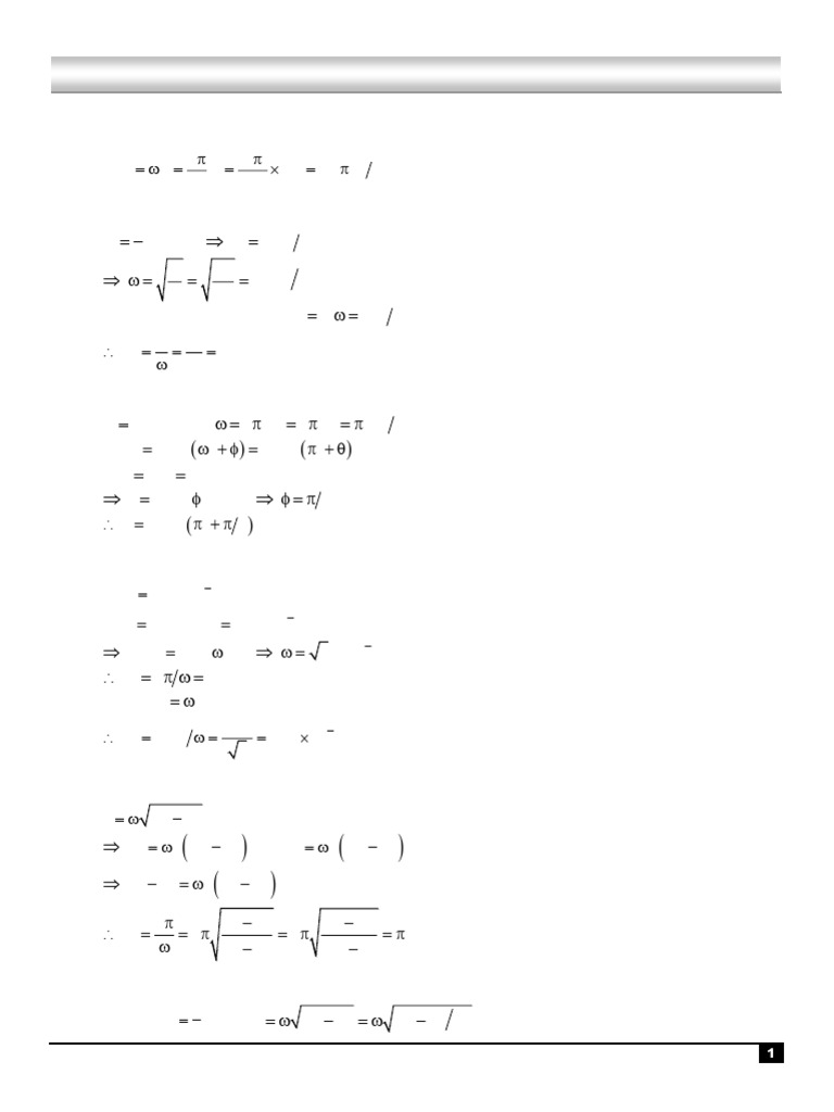 Simple Harmonic Motion Main | PDF | Classical Mechanics | Oscillation