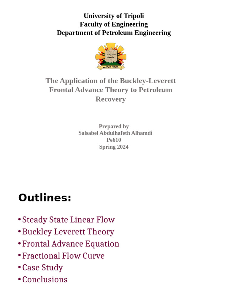 final presentation | PDF | Fluid Dynamics | Petroleum Reservoir