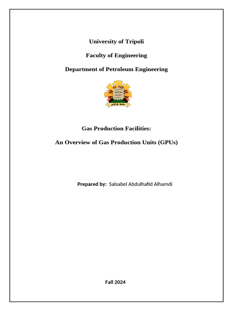 Overview of Gas Production Units | PDF | Natural Gas | Liquefied ...
