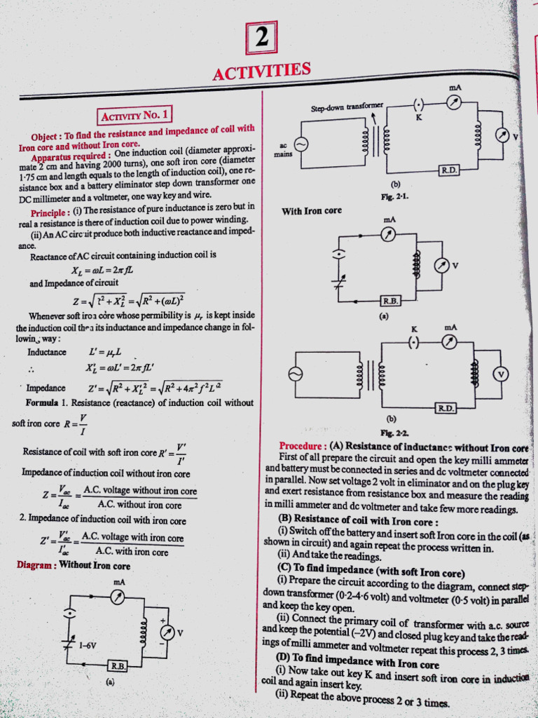 12th Physics Activities All 3 | PDF | Inductor | Series And Parallel Circuits