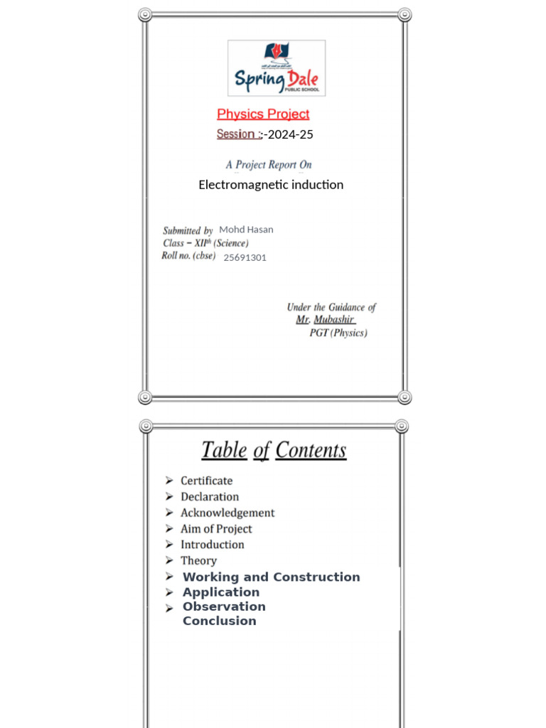 Physics Investigatory Project | PDF
