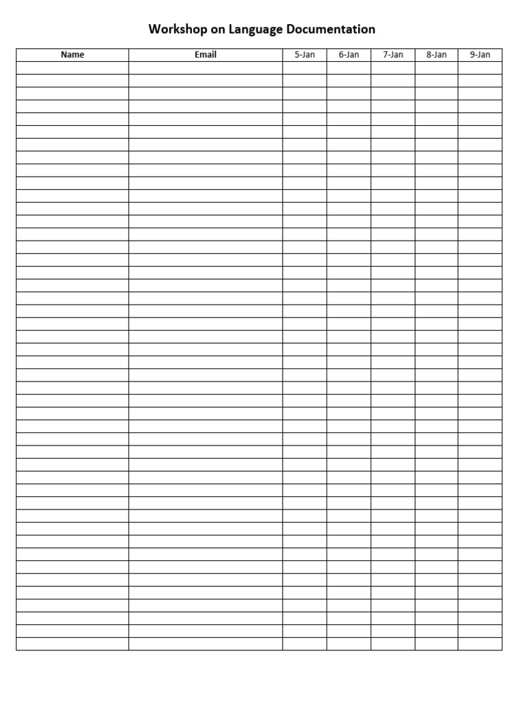 Language Documentation Workshop Schedule | PDF