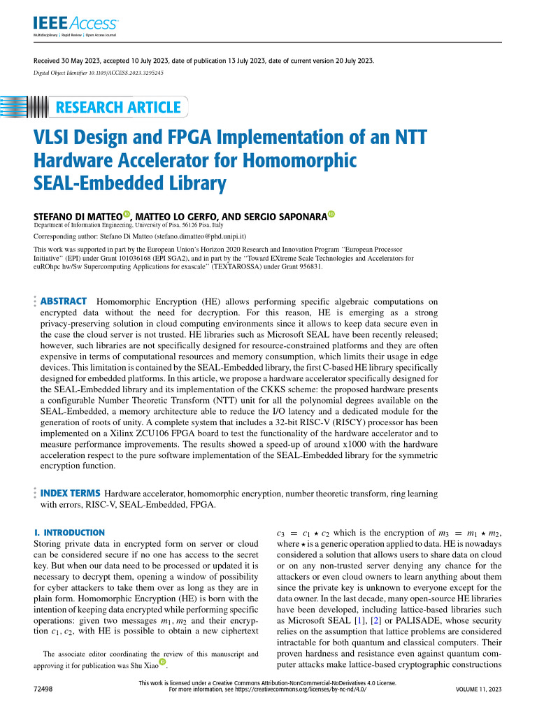 VLSI_Design_and_FPGA_Implementation_of_an_NTT_Hardware_Accelerator_for_Homomorphic_SEAL-Embedded ...