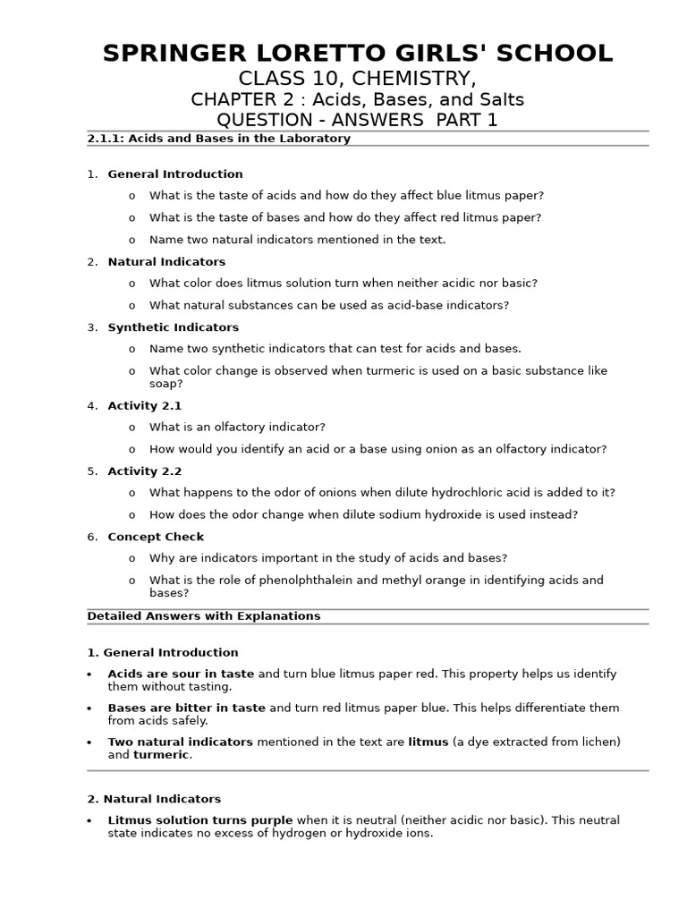 10 CHEM C2 QA VE P1 | PDF | Acid | Carbonate
