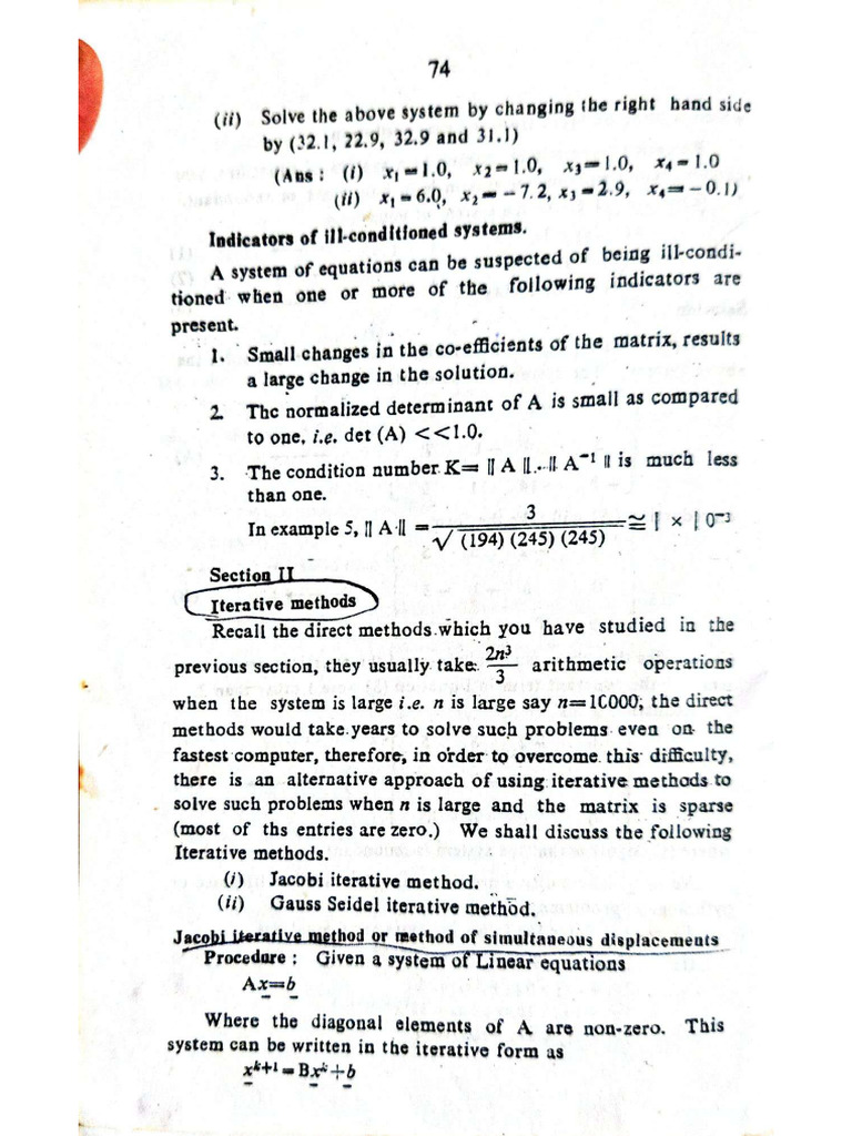 Jacobi and Gauss Seidal Iterative Method | PDF