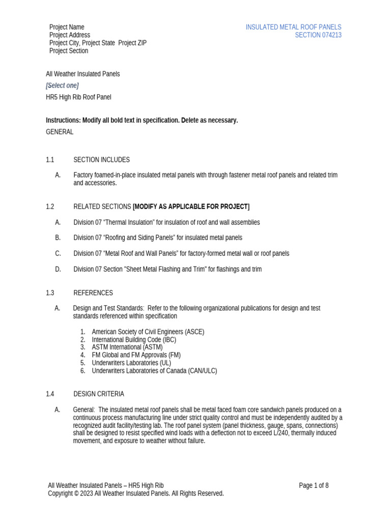 awip-hr-series-hr5-hr5-specifications-csi-masterformat-en | PDF ...