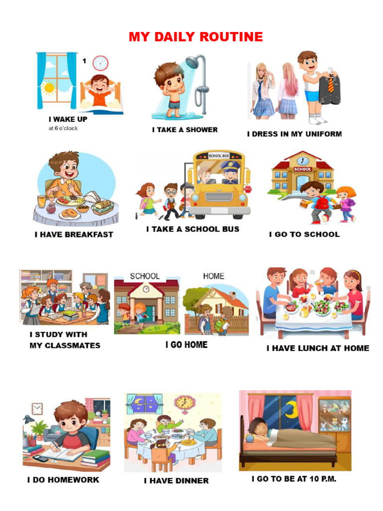 Rutina Diaria: Proyecto Escolar | PDF