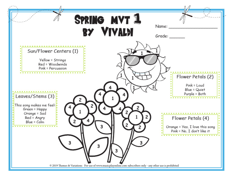 Vivaldi Worksheet | PDF | Plants