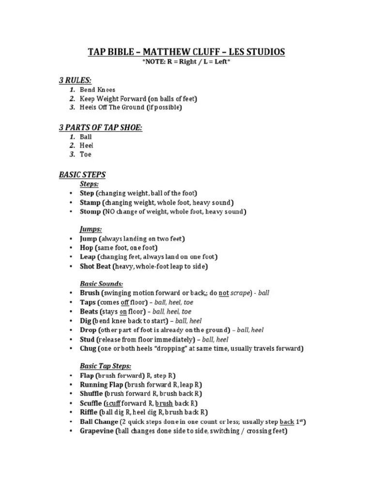 Basic Tap Steps | PDF