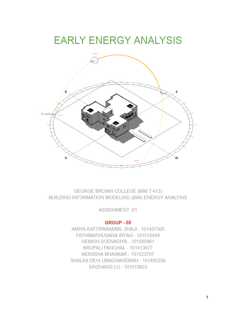 Group 05 - Assignment 1 - Early Energy Analysis | PDF | Energy Conservation | Building Insulation