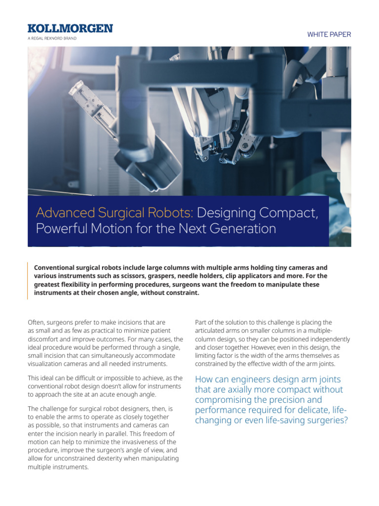 Designing Compact Surgical Robotics | PDF | Gear | Engines