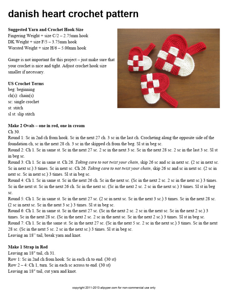 Danishheartcrochetpattern | PDF | Crochet | Handicrafts