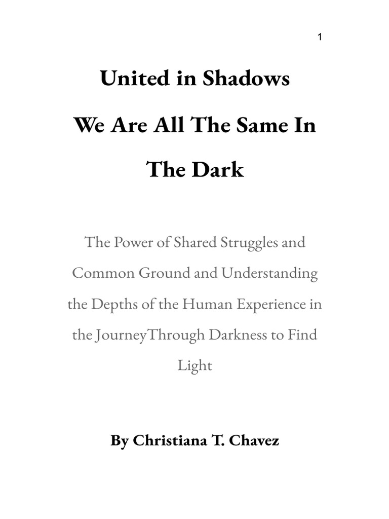 We Are All The Same in The Dark | PDF | Shadow (Psychology) | Ghosts
