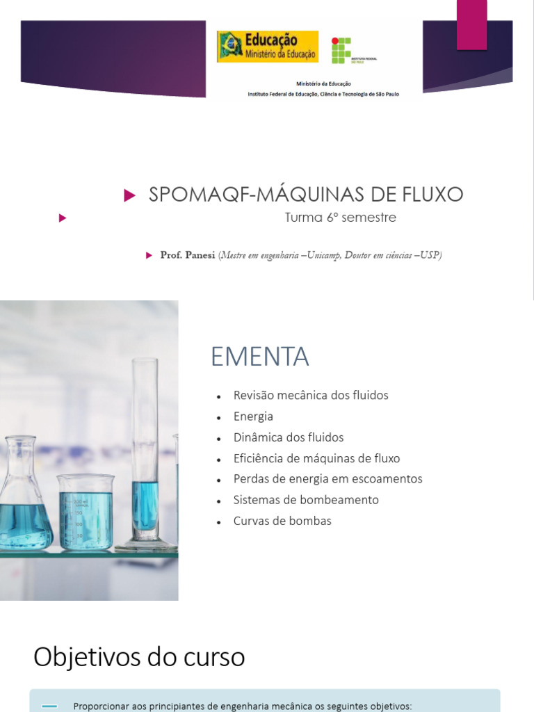 Máquinas de Fluxo | PDF | Engenharia Química | Quantidade