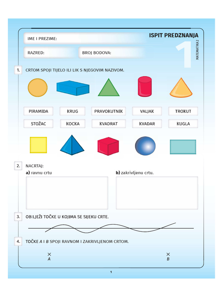 Matematika 2 Prvi Ispit Znanja | PDF
