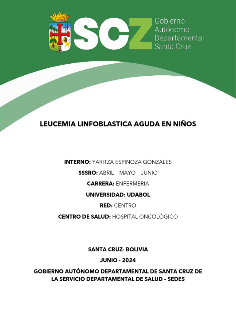 LLA Infantil - Monografía | PDF | Leucemia | Especialidades Medicas