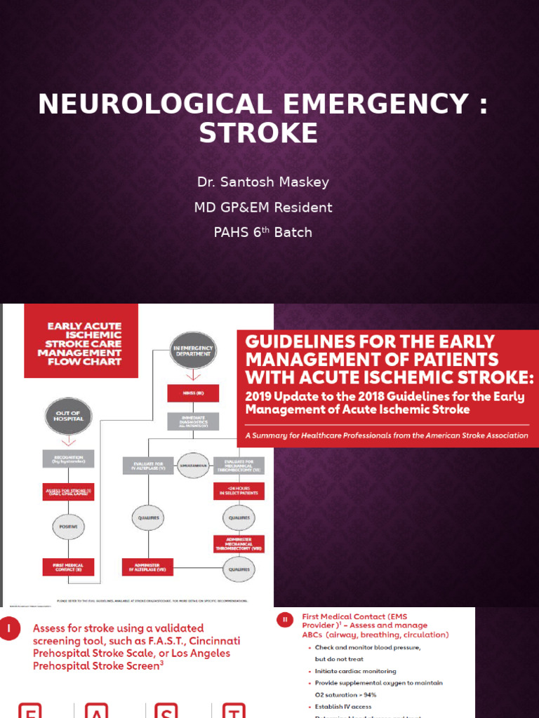 Neurological Emergency STROKE | PDF | Stroke | Ischemia