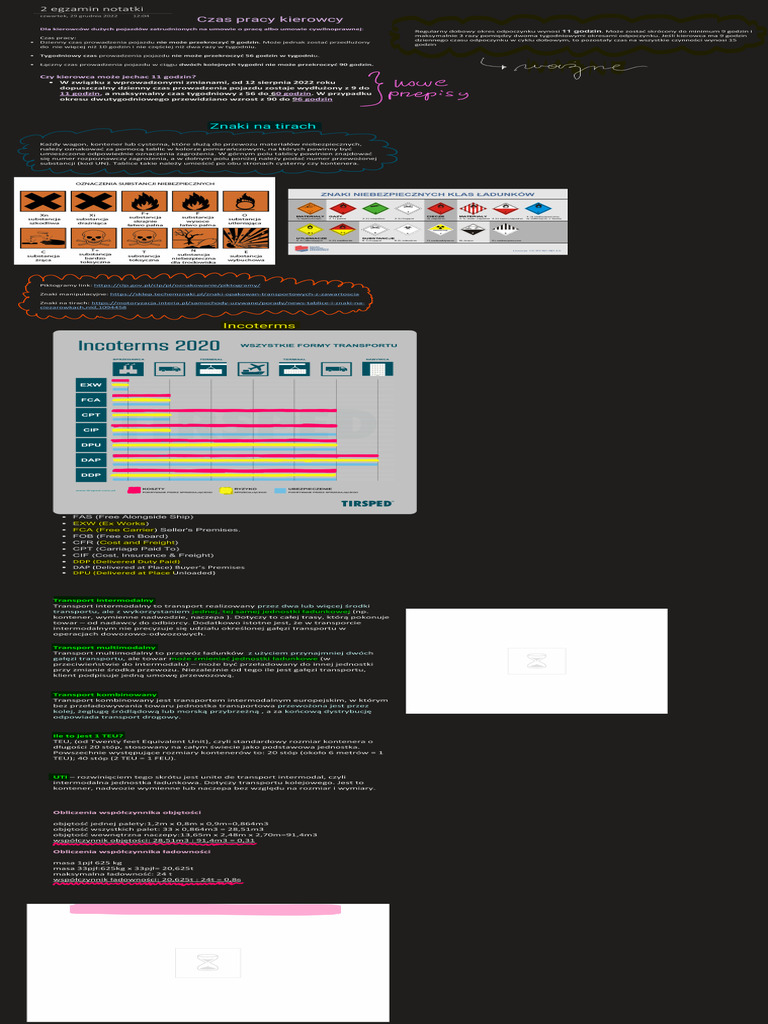 Logistyka Notatki Egz 1 Kwalifikacja | PDF