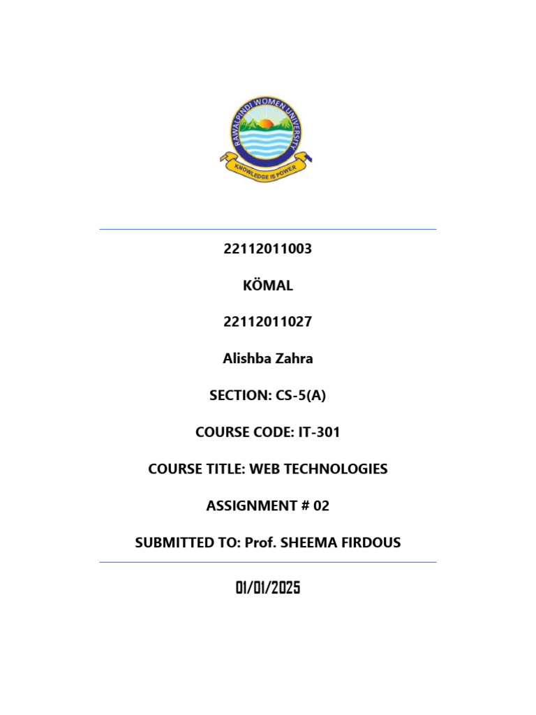 REPORT (22112011003) Komal CS 5 (A) | PDF | Websites | Integrated ...