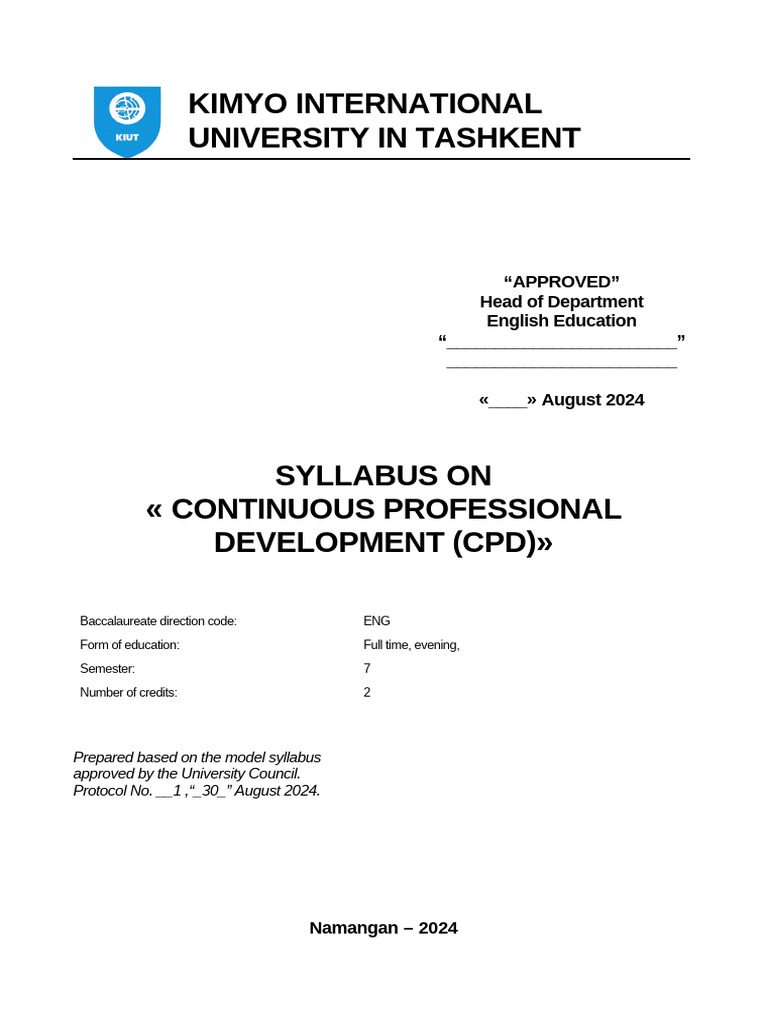 CPD ENG done (2) | PDF | Reflective Practice | Professional Development