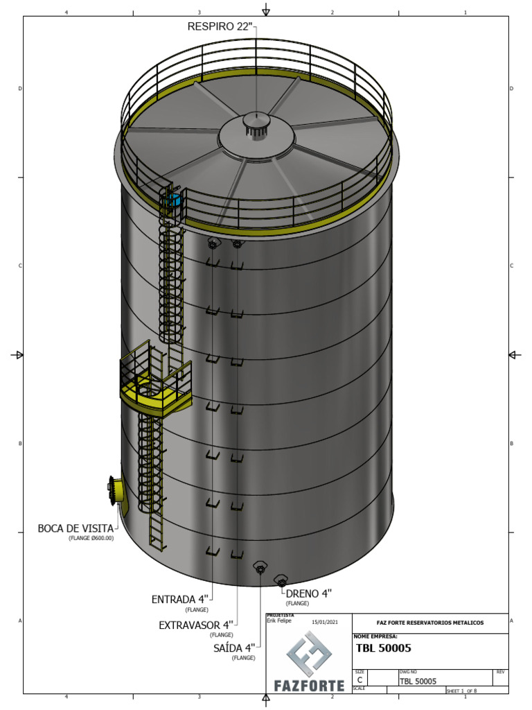 Projeto de Reservatórios Metálicos | PDF