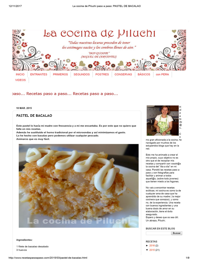 PASTEL DE BACALAO Micro | PDF | Pasteles | Alimentos