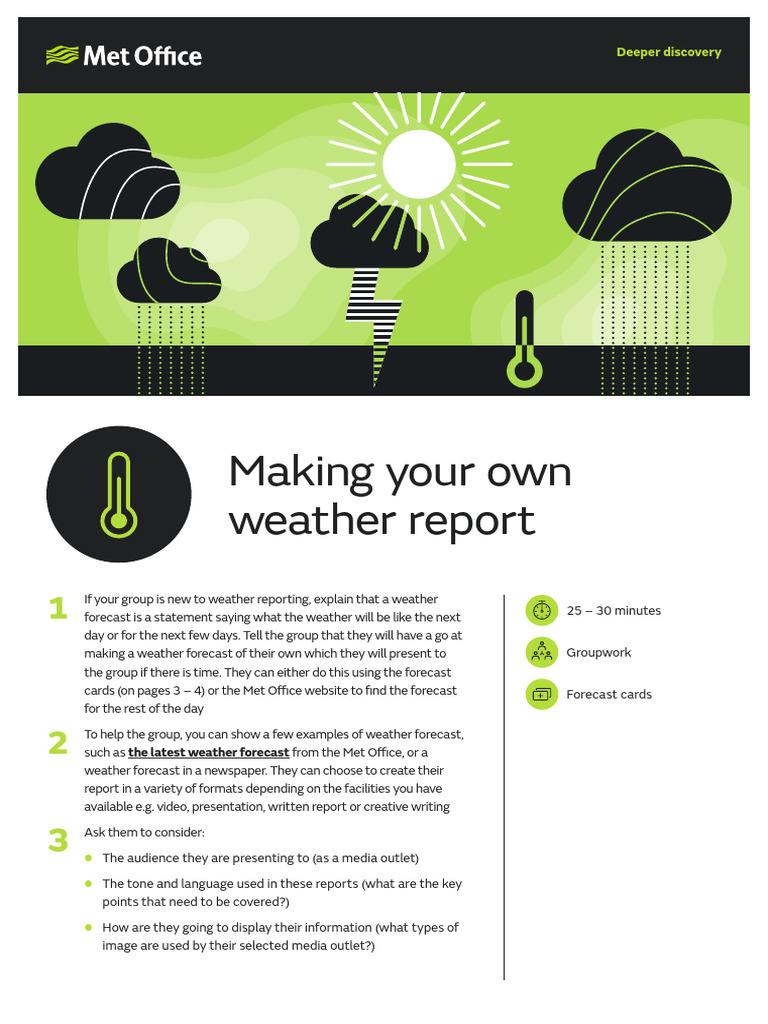 Create Your Own Weather Report | PDF | Weather Forecasting | Rain