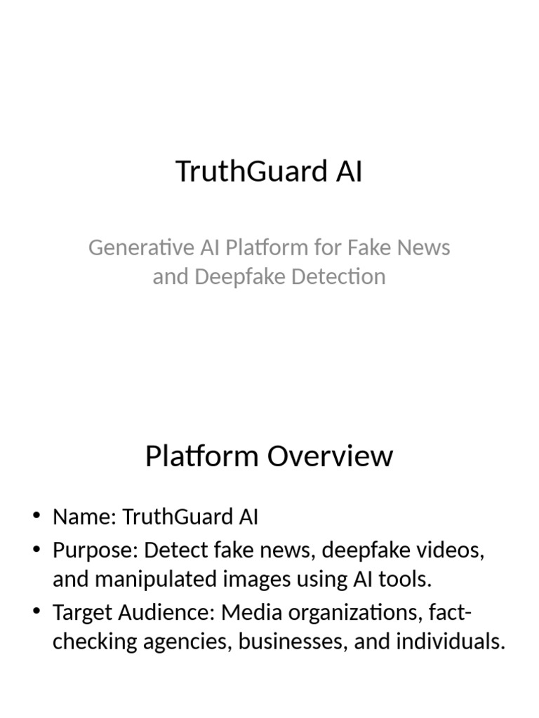 TruthGuard AI Presentation | PDF