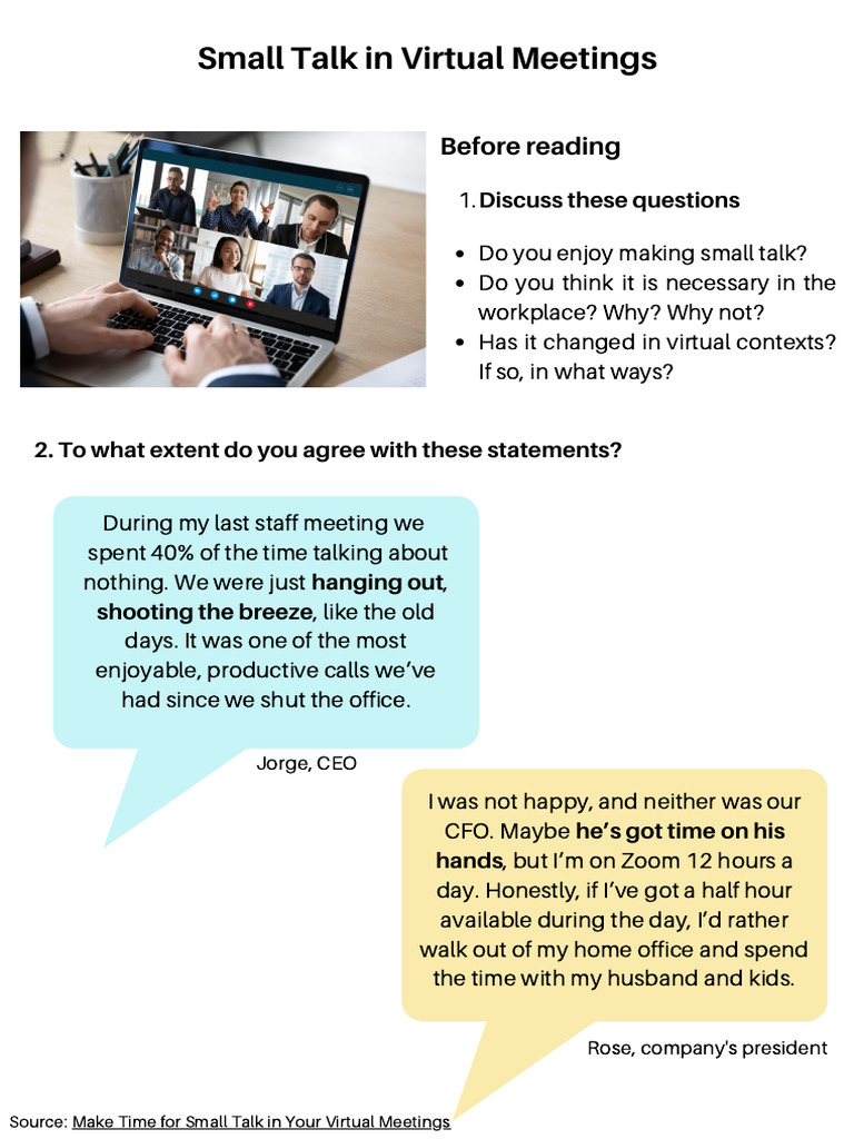 Small Talk | PDF | Human Communication