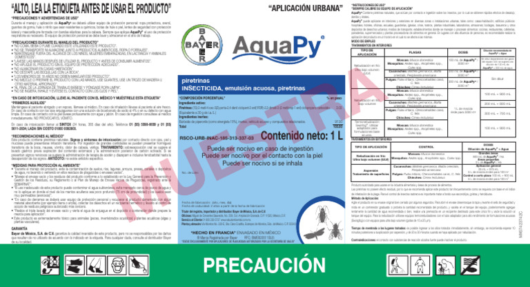 AquaPy - Etiqueta | PDF | Alimentos | Residuos