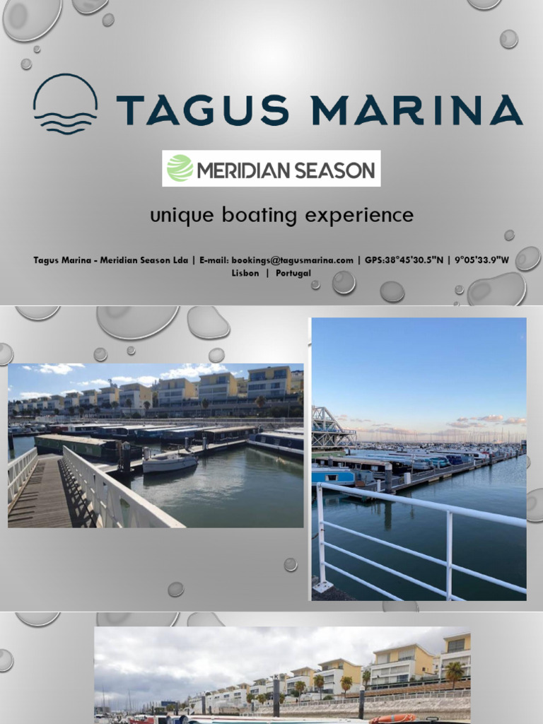 Fotos - Tagus Marina - Meridian Season - Unique Boat Experience | PDF