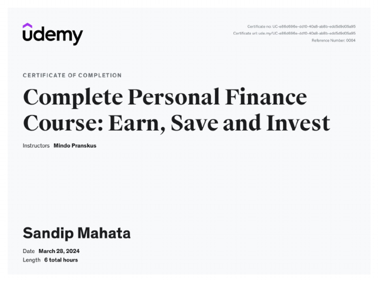A Important Certificate | PDF