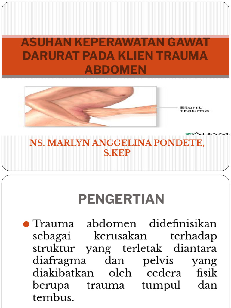 Askep KGD Trauma Abdomen - pptx-1 | PDF
