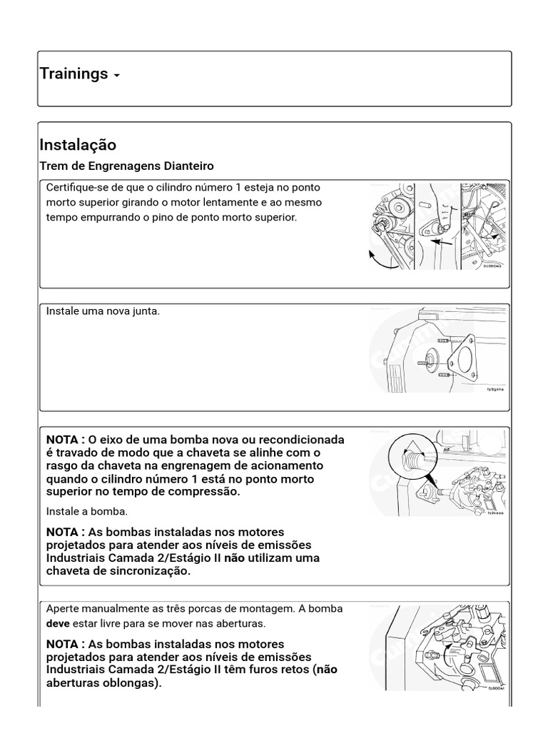 Bomba Injetora Rotativa Trem de Ingrenagens. | PDF | Engrenagem | Bomba