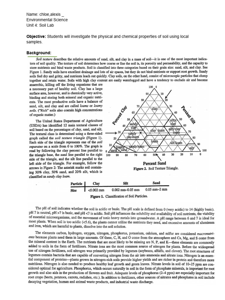 Chloe, Alexis Soil Lab CP | PDF | Clay | Soil