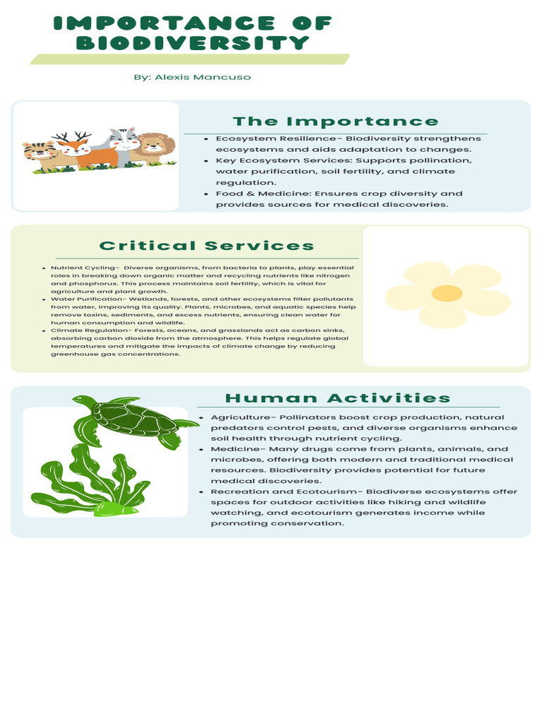 Importance of Biodiversity | PDF | Ecosystem | Biodiversity